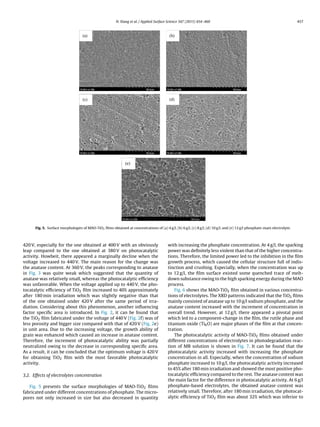 A study on photocatalytic activity of micro arc oxidation ti o2 films | PDF