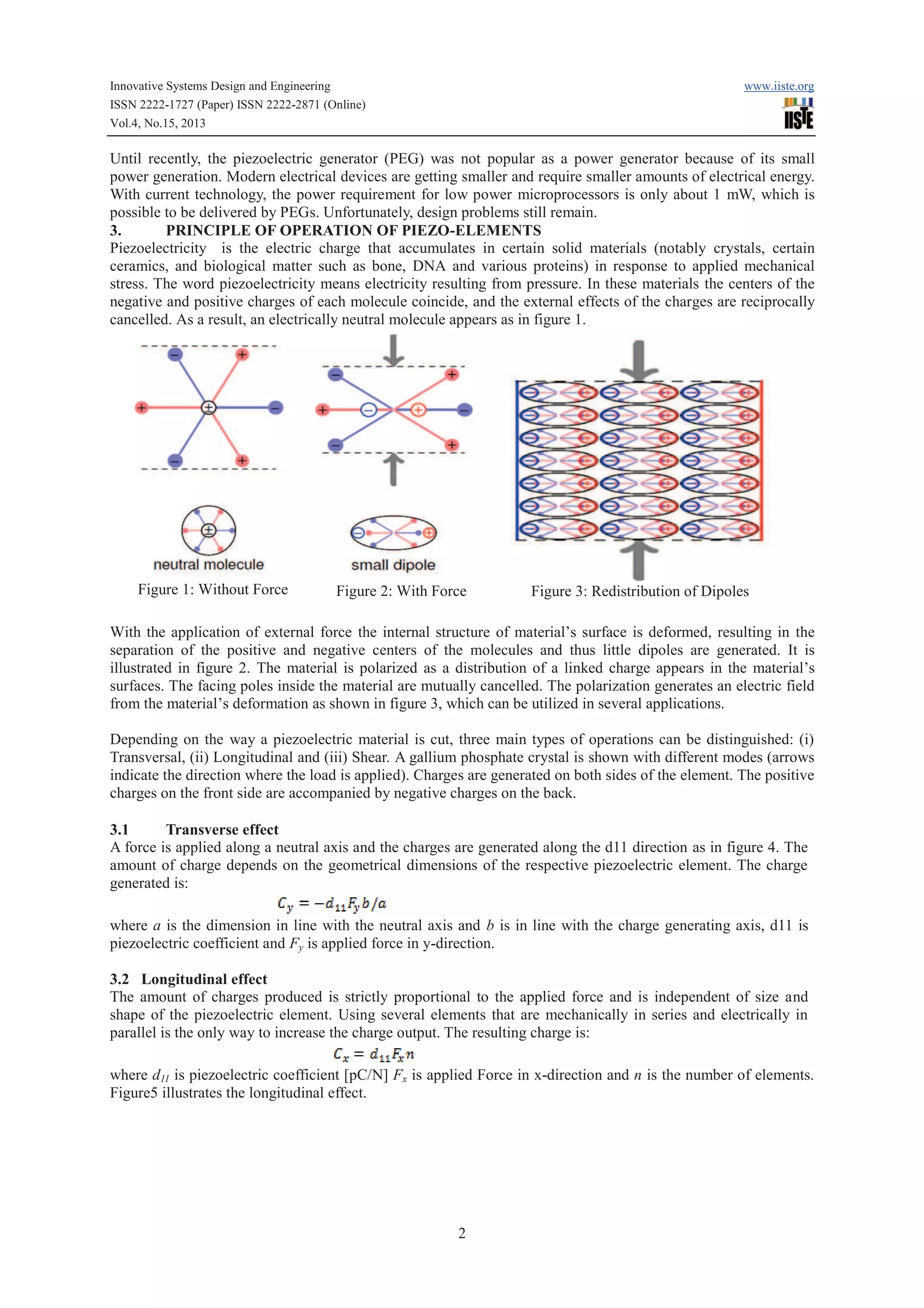 A study on piezoelectric elements and its utility in designing | PDF