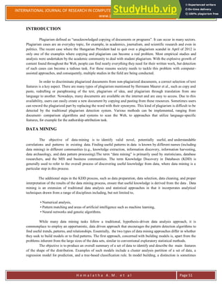 A STUDY ON PLAGIARISM CHECKING WITH APPROPRIATE ALGORITHM IN DATAMINING | PDF | Desktop ...