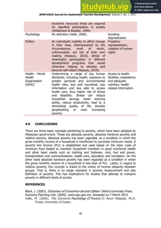 A STUDY ON POVERTY CONCEPTS AND PERSPECTIVES CONCEPTUAL PAPER | PDF