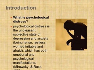 A study on psychological distress among gender of | PPT