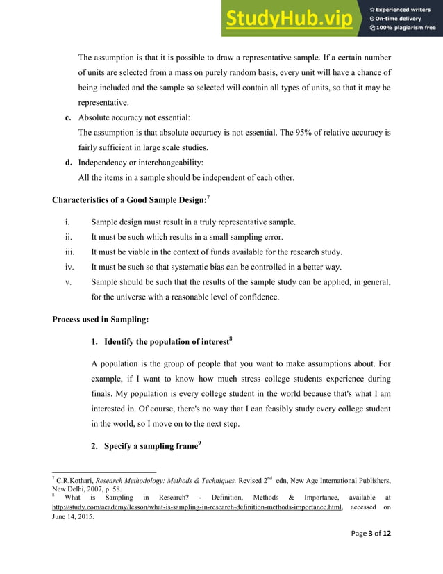 A STUDY ON PURPOSIVE SAMPLING METHOD IN RESEARCH | PDF