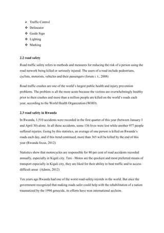 A study on road traffic safety project | DOCX