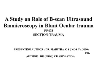 A Study on Role of B-scan Ultrasound Biomicroscopy POSTER.pptx