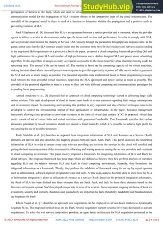 A Study On Service Level Agreement Management Techniques In Cloud | PDF