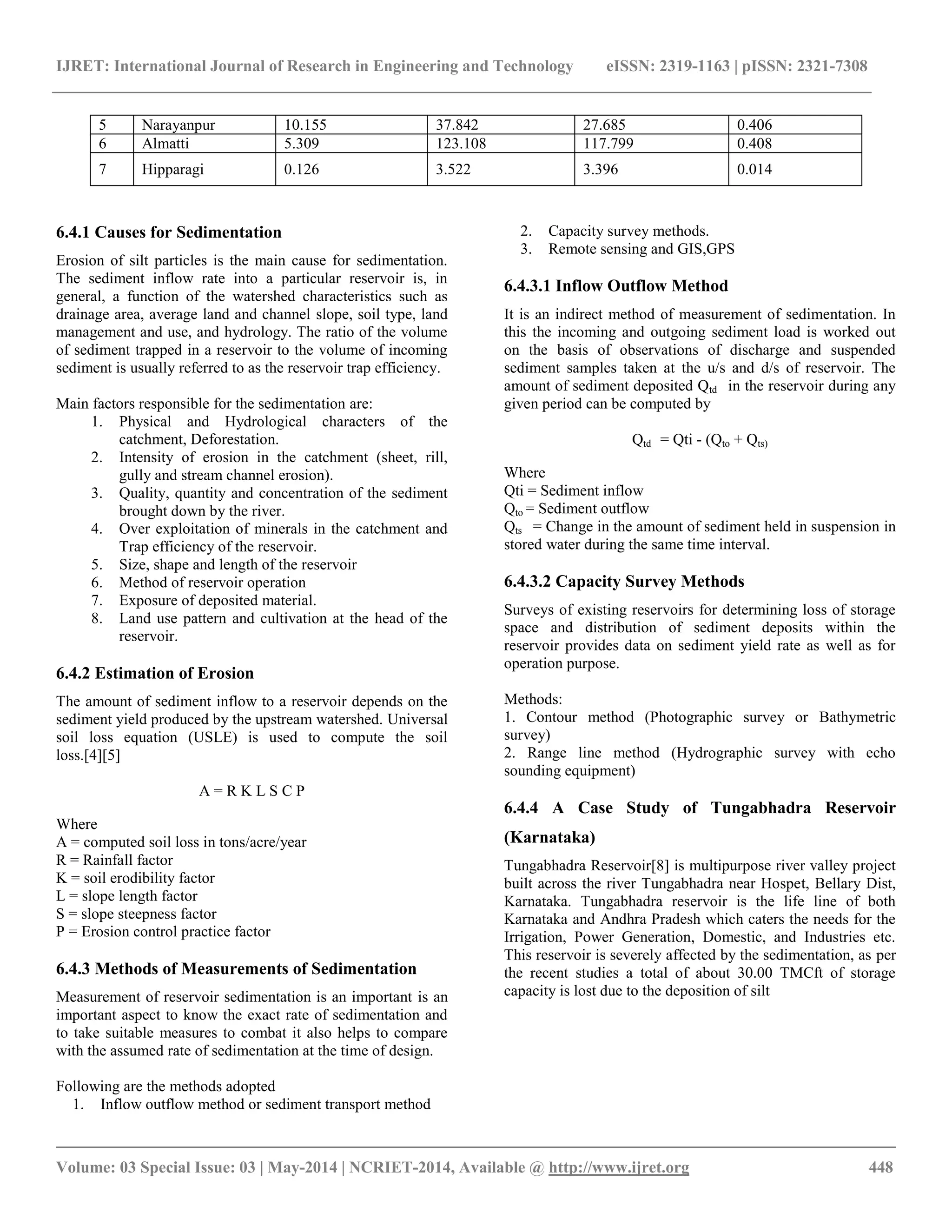 A study on soil erosion and its impacts on floods and sedimentation | PDF