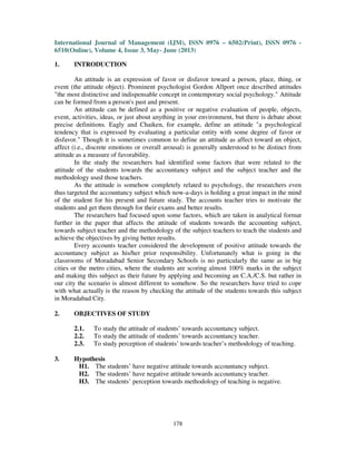 A study on students’ attitude towards accountancy subject at senior ...