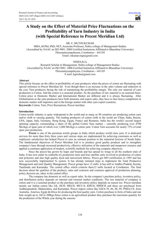A study on the effect of material price fluctuations on the ...