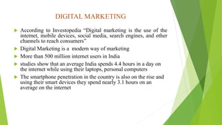 A study on the impact of digital marketing | PPTX