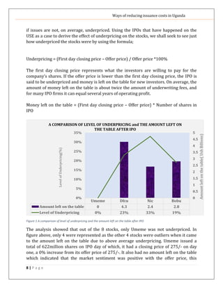 A study on the issuance costs in uganda and ways of reducing them | PDF