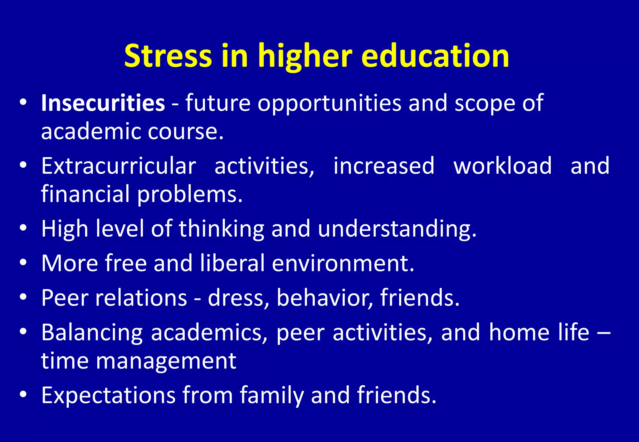 A study on the role of stress on performance | PPTX