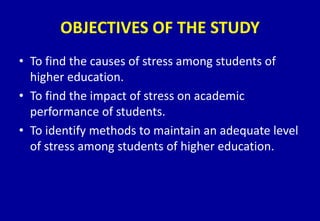 A study on the role of stress on performance | PPT