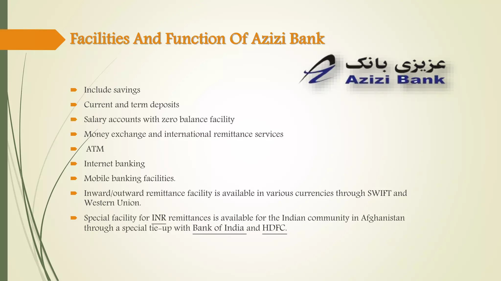 Azizi bank and Da Afghanistan Bank | PPT