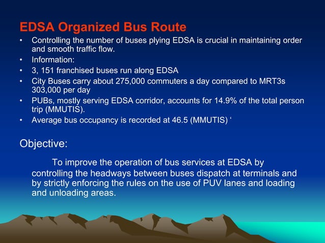 A Study on Traffic Management along EDSA in Metro Manila | PDF