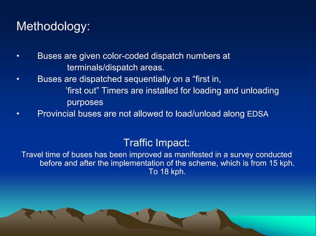 A Study on Traffic Management along EDSA in Metro Manila | PDF