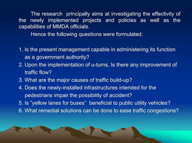 A Study on Traffic Management along EDSA in Metro Manila | PDF