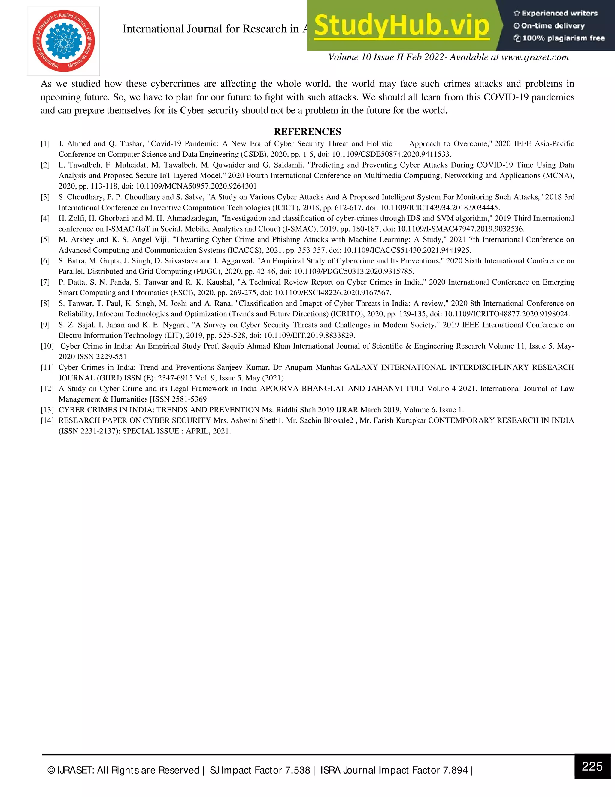 A Study On Types Of Cyber Crimes And Cyber Attacks Today | PDF