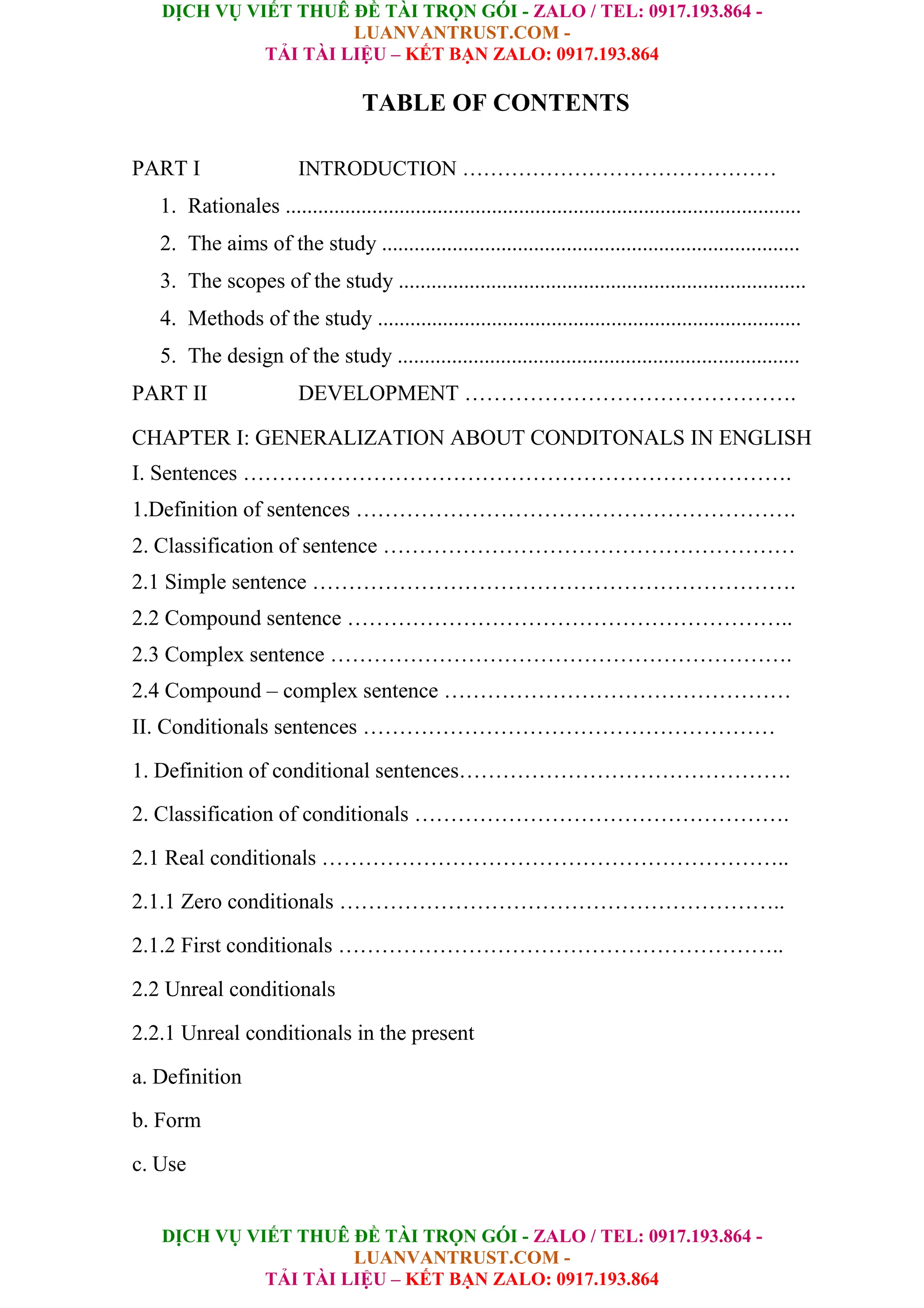 A Study On Unreal Conditional Sentences And Ways To Traslate Them Into ...