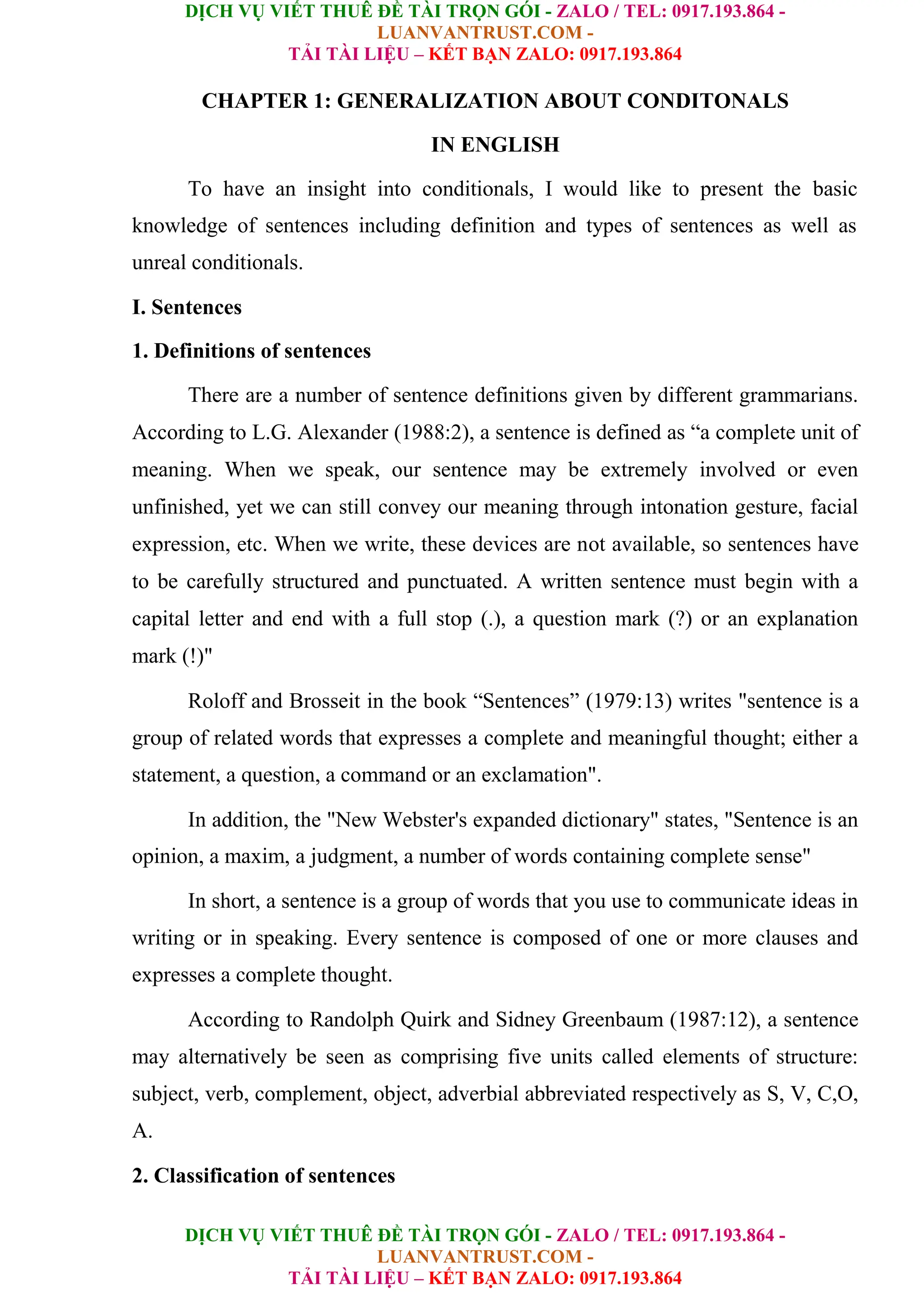 A Study On Unreal Conditional Sentences And Ways To Traslate Them Into Vietnamese.doc