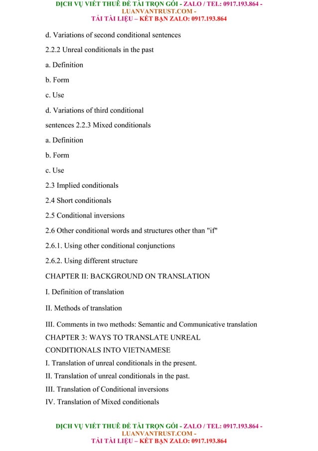 A Study On Unreal Conditional Sentences And Ways To Traslate Them Into ...
