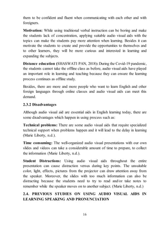 A Study On Using Audio-Visual Aids Of Students In Learning Speaking And ...