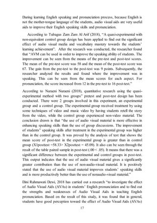 A Study On Using Audio-Visual Aids Of Students In Learning Speaking And ...