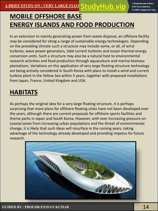 A STUDY ON VERY LARGE FLOATING STRUCTURES | PDF