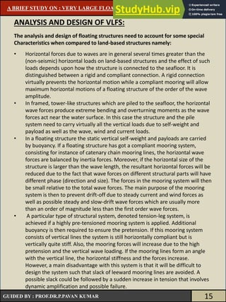 A STUDY ON VERY LARGE FLOATING STRUCTURES | PDF