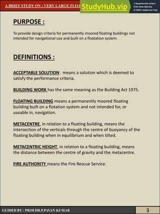 A STUDY ON VERY LARGE FLOATING STRUCTURES | PDF