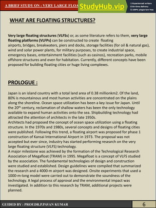 A STUDY ON VERY LARGE FLOATING STRUCTURES | PDF
