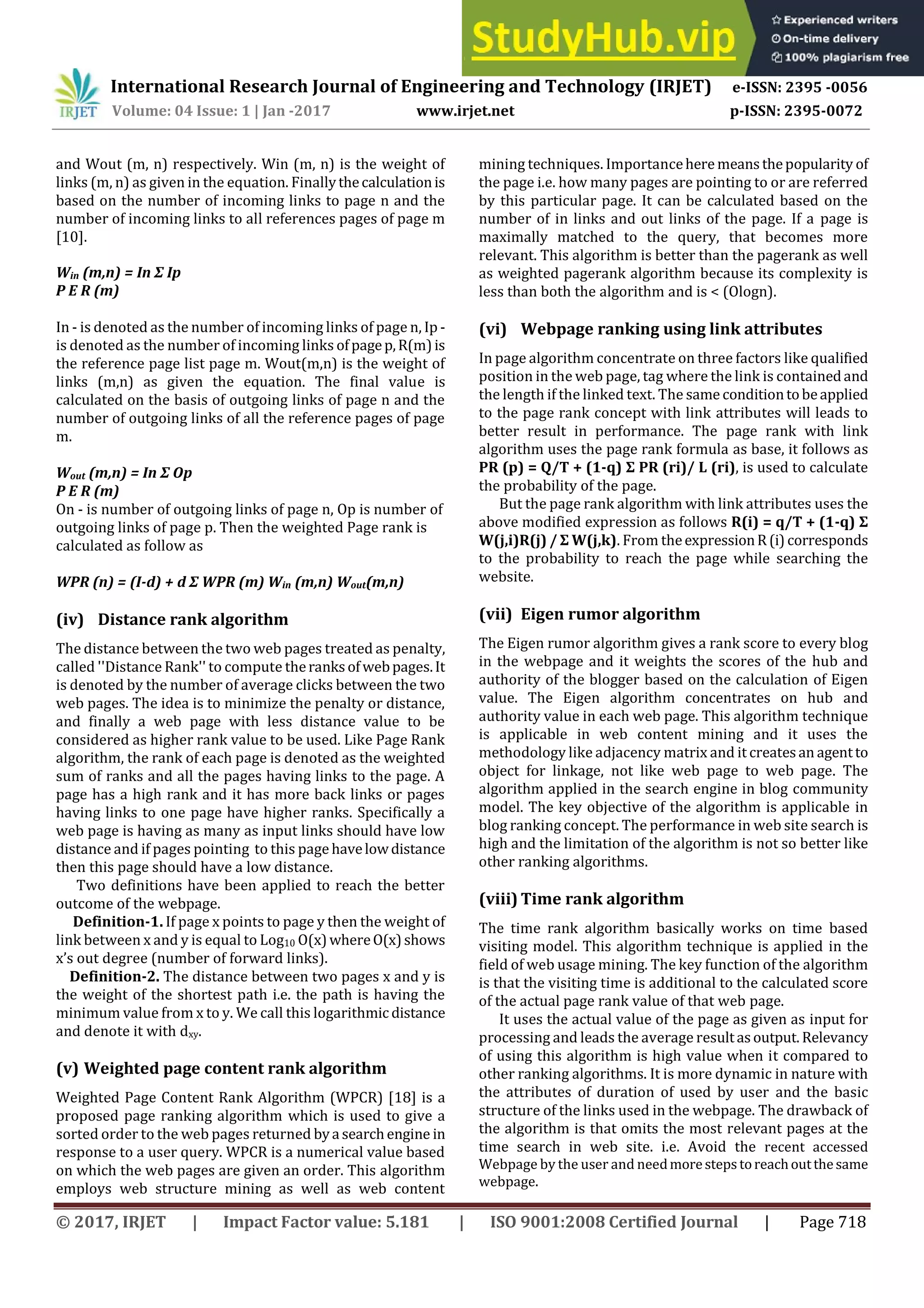 A Study On Web Structure Mining | PDF | Web Design and HTML | Internet