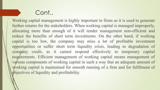 A study on working capital management | PPTX