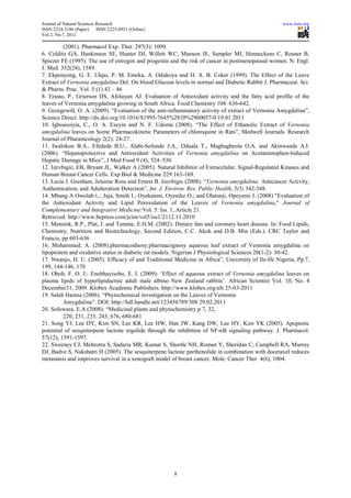 A study review of documented phytochemistry of vernonia amygdalina as ...