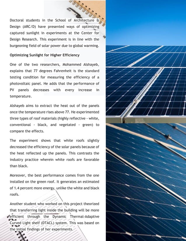 A study shows optimizing the capture of sunlight makes solar energy ...