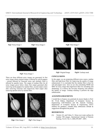 A study to improve the quality of image enhancement | PDF