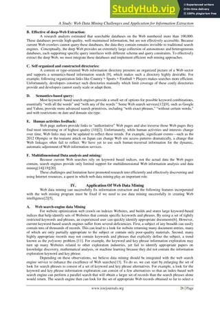 A Study Web Data Mining Challenges And Application For Information Extraction | PDF | Databases ...