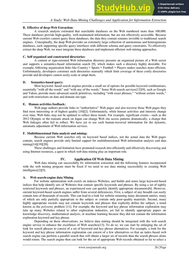 A Study Web Data Mining Challenges And Application For Information Extraction | PDF | Databases ...