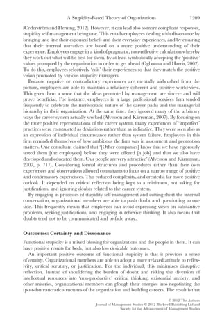 A stupidity based theory of organizations | PDF