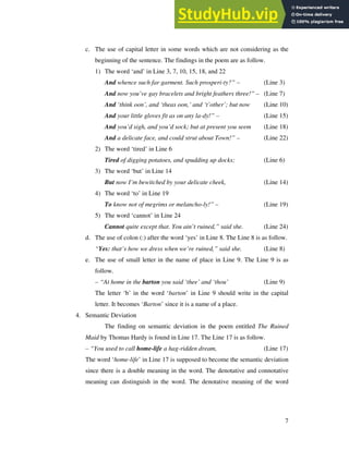 A Stylistic Study Of Language Deviation In Thomas Hardy Poem | PDF