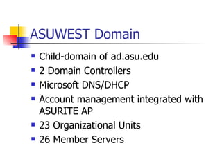 ASU West Windows 200.. | PPT