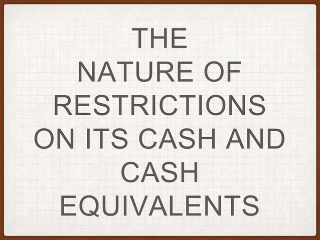 ASU 2016-18 Statement of Cash Flows - Restricted Cash | PPT
