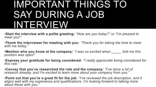 A succesful job interview | PPT