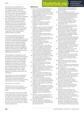 A Successful Faculty Development Program For Implementing A Sociocultural EPortfolio Assessment ...