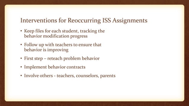 A successful iss environment | PPTX | Special Education | Education