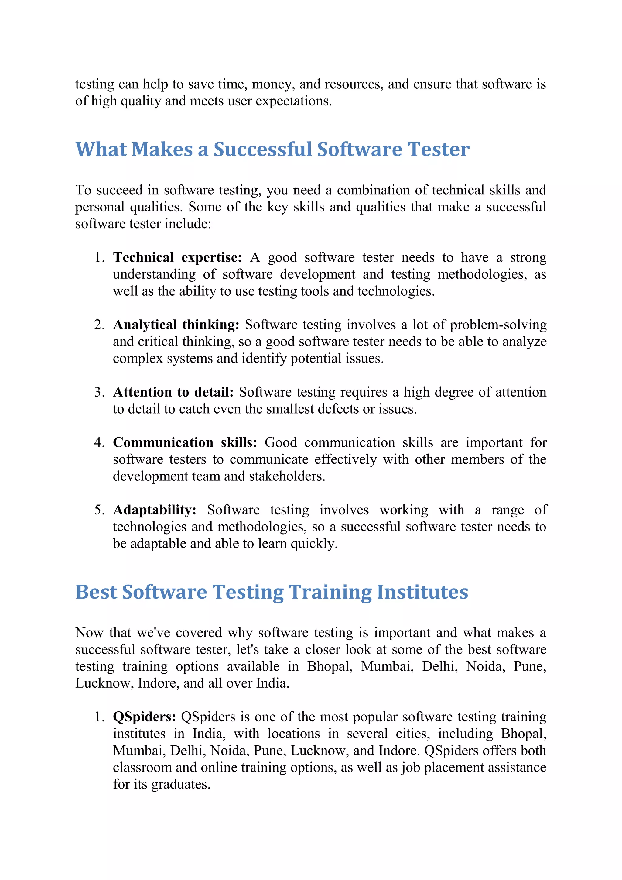 A Successful Software Testing Career Pathpdf
