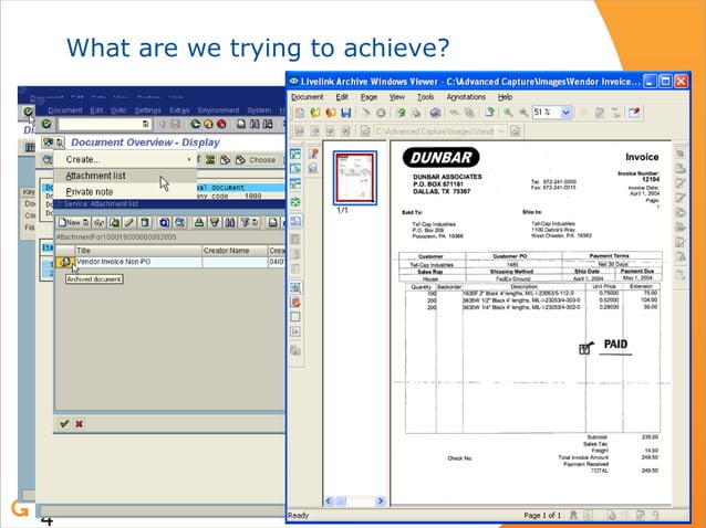 OCR and Content Management with SAP and Imaging | PPT
