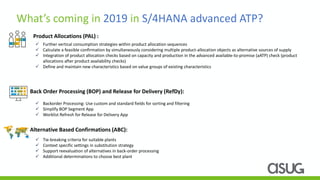 Asug82928 whats new in sap s4 hana for advanced atp | PDF