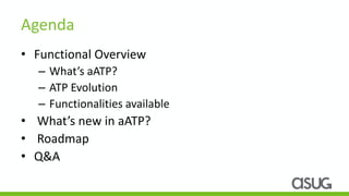 Asug82928 whats new in sap s4 hana for advanced atp | PDF