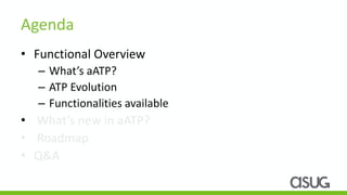 Asug82928 whats new in sap s4 hana for advanced atp | PDF