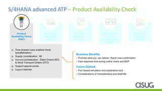 Asug82928 whats new in sap s4 hana for advanced atp | PDF